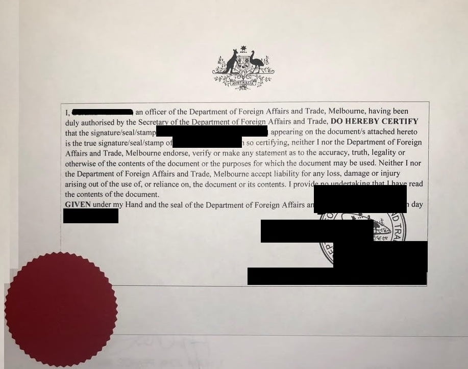 DFAT Apostille Or Authentications Fast JP Notary Melbourne
